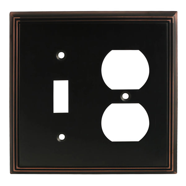 Cosmas 65022-ORB Oil Rubbed Bronze Single Toggle / Duplex Combo ...