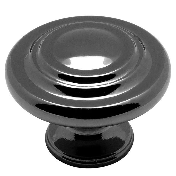 Cosmas 9971BN Black Nickel 3 Ring Cabinet Knob - Cosmas-Hardware.com